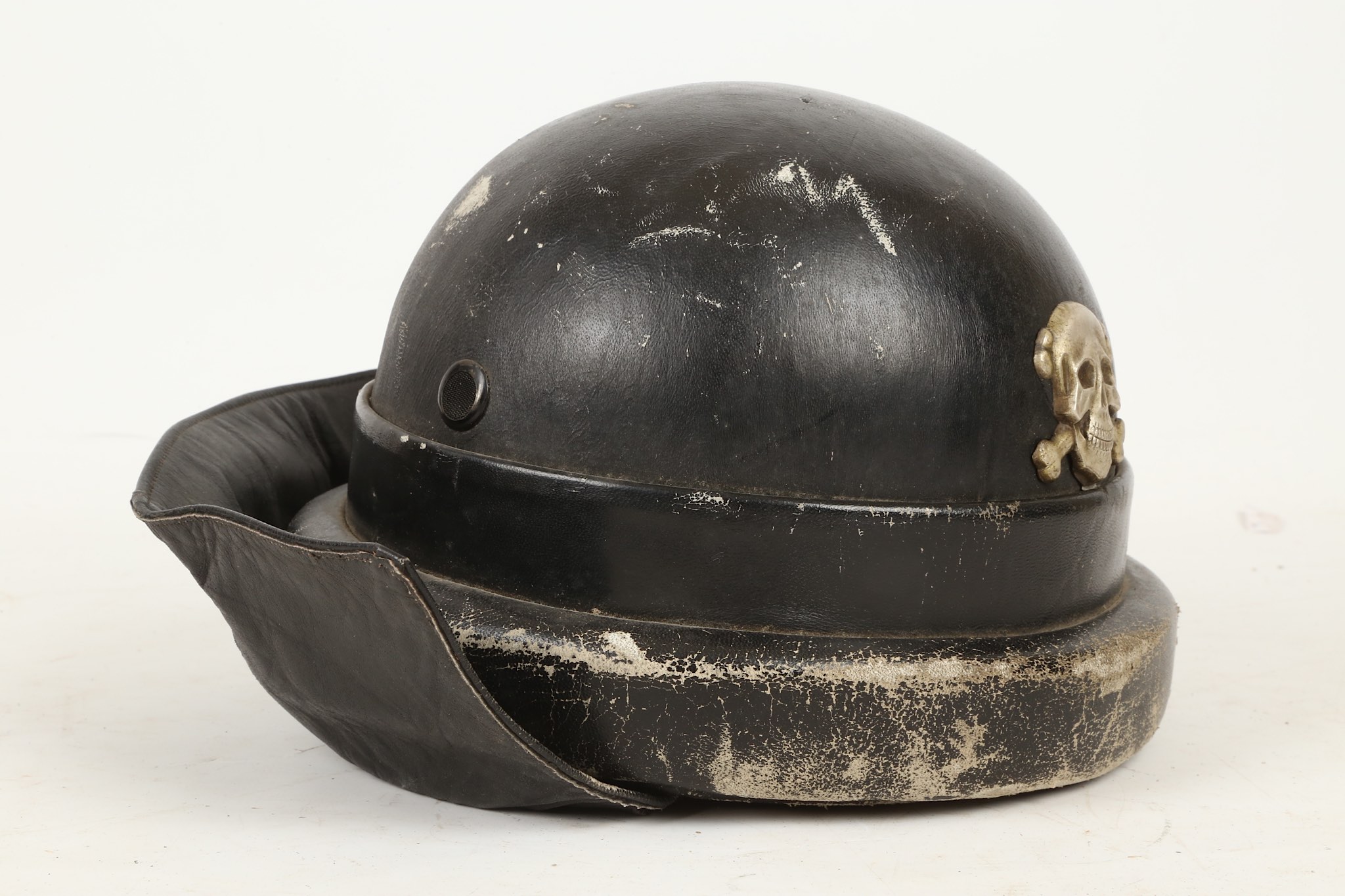WWII Facsim, Italy interest; M35 Italian tank crew helmet, black ...