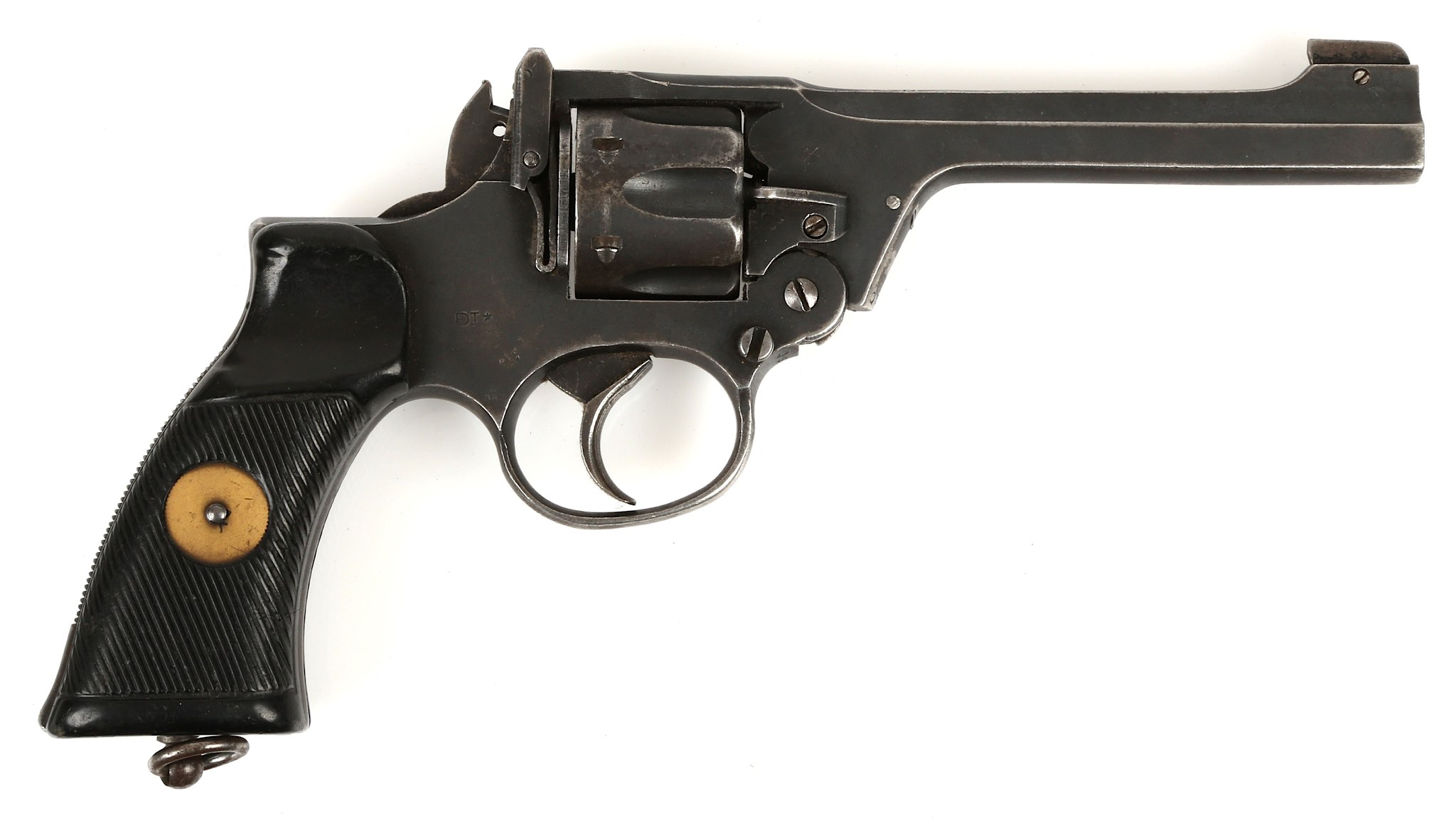 A British Army issue Webley No. 2 Mk.1 revolver, c.1942, .38 cal, 12 ...