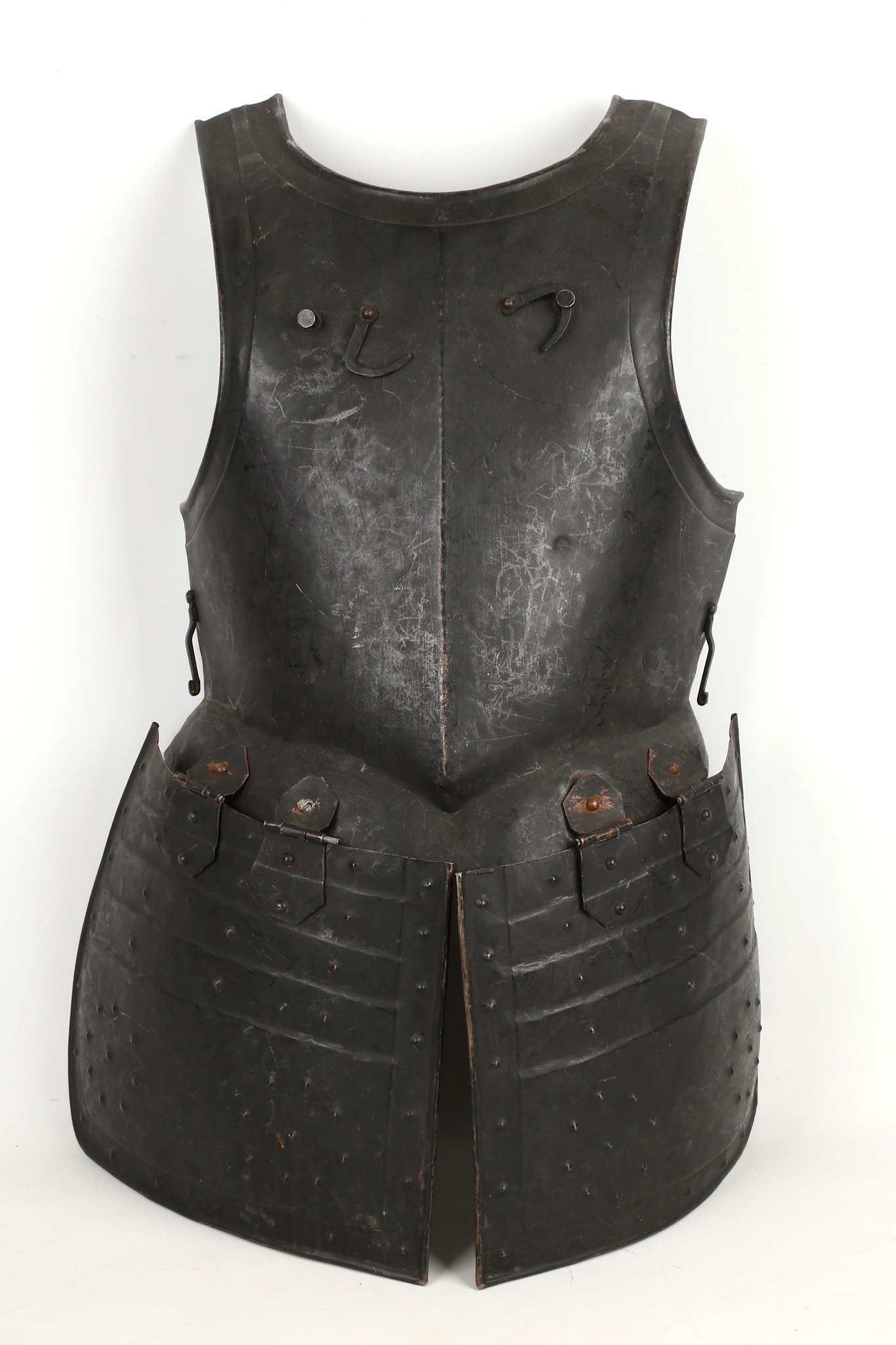 Suit of armour, Cromwellian Roundhead, helmet with lobster tail guard ...