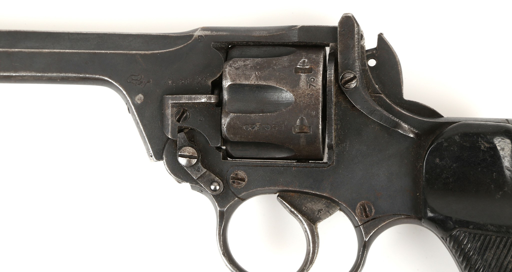 A British Army issue Webley No. 2 Mk.1 revolver, c.1942, .38 cal, 12 ...