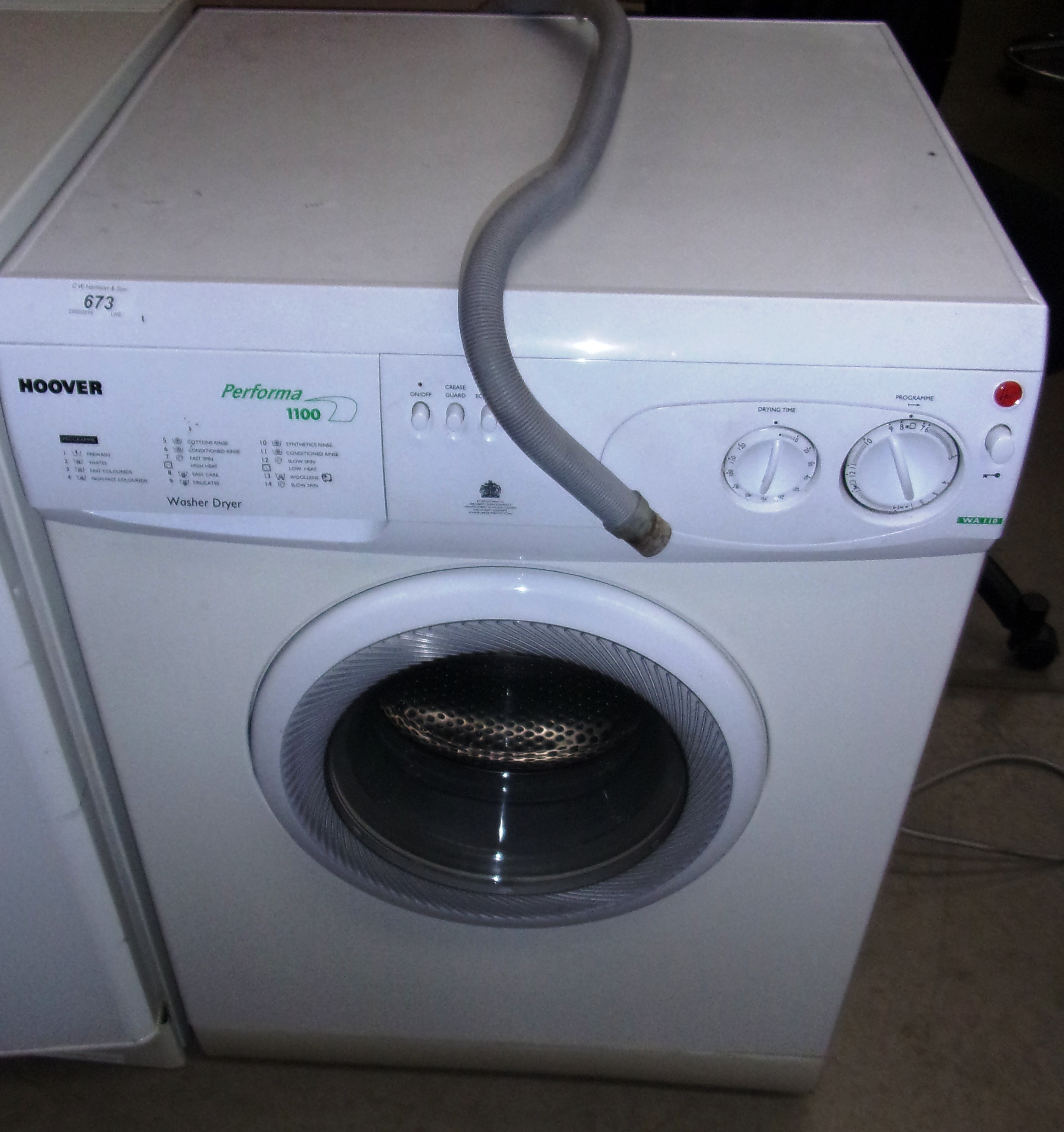 Hoover Performa 1100 water/dryer