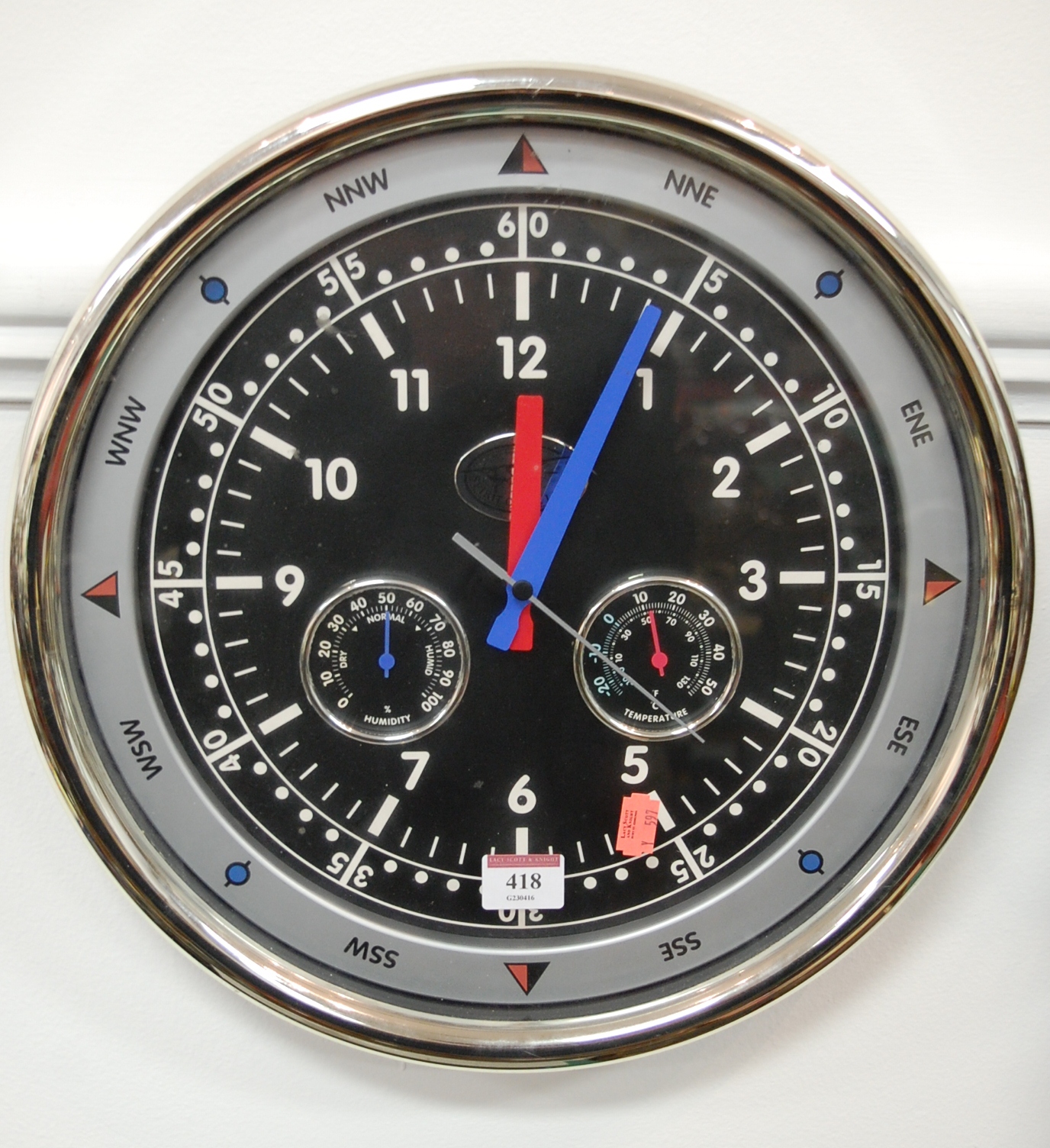 A modern Spirit of St Louis chronograph style wall clock