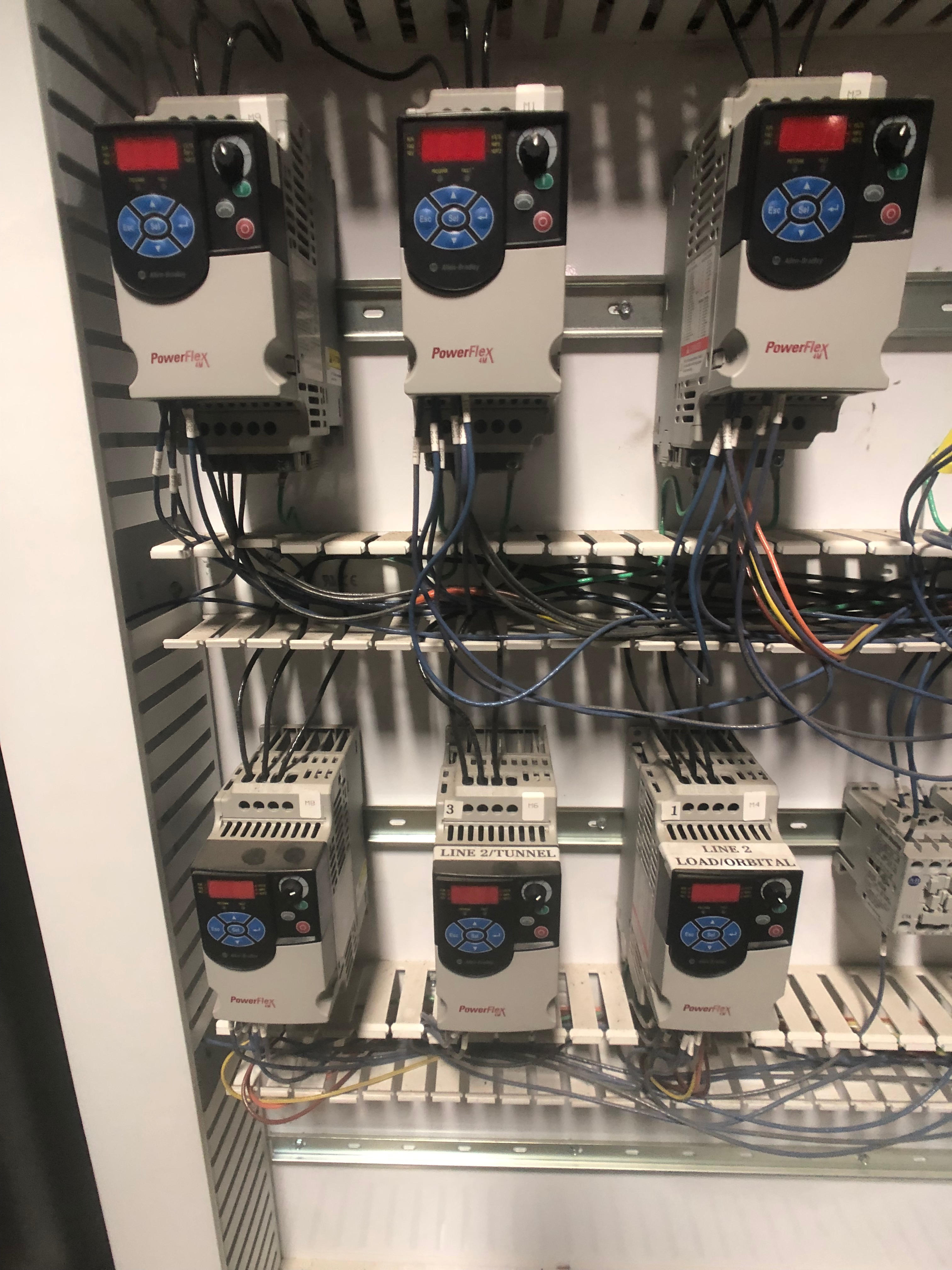 2-Door Conveyor Control Cabinet, Includes (8) Allen Bradley 4M VFDs ...