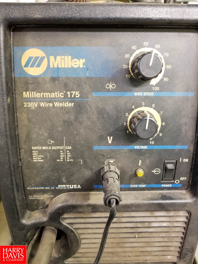 Miller 230V Wire Welder Model Millermatic 175 SN LE263455 - Rigging Fee ...