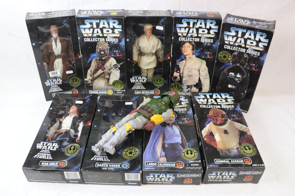 Star Wars - Nine boxed Kenner Star Wars figures to include 5 x ...