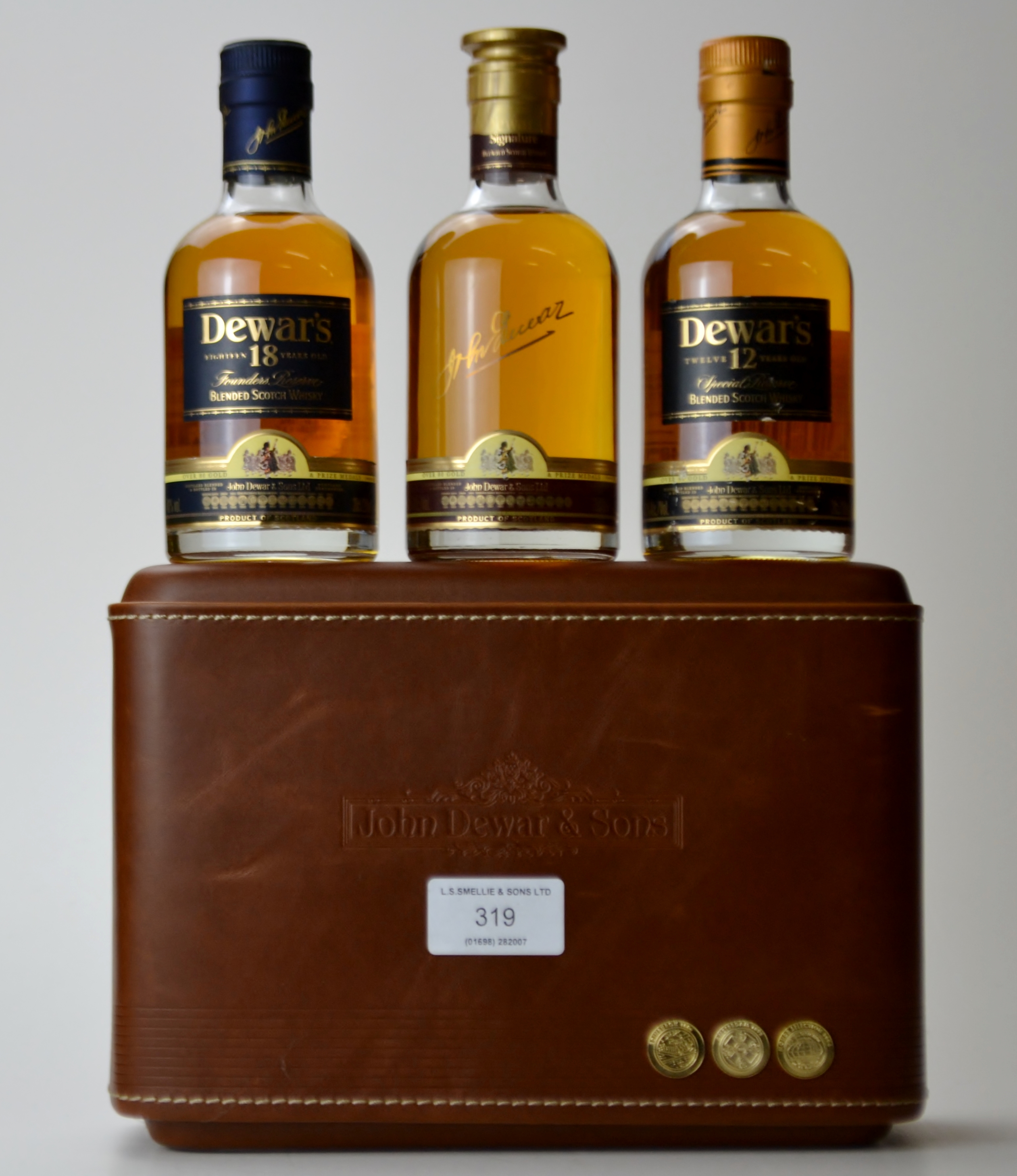 DEWAR'S SMALL BOTTLE SELECTION JOHN DEWAR & SONS PRESENTATION PACK (3 ...