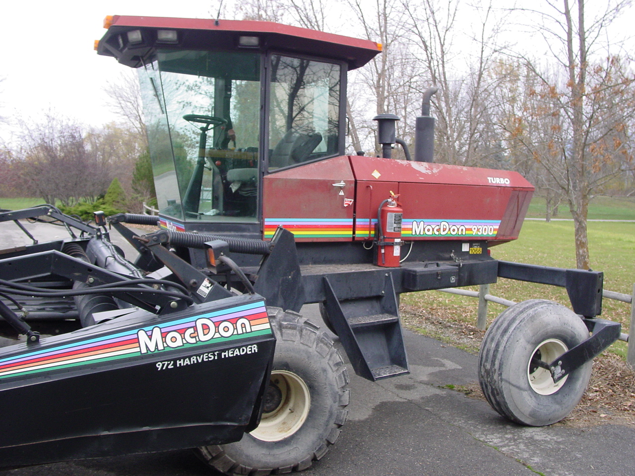 MacDon Swather Model 9300, Serial: 113437 with 2002, 972 15' Draper ...