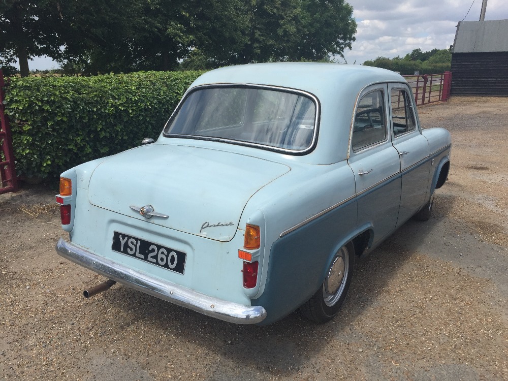 Ford Prefect 107E. 1960. Registration YSL 260. Mileage showing 70,640 ...