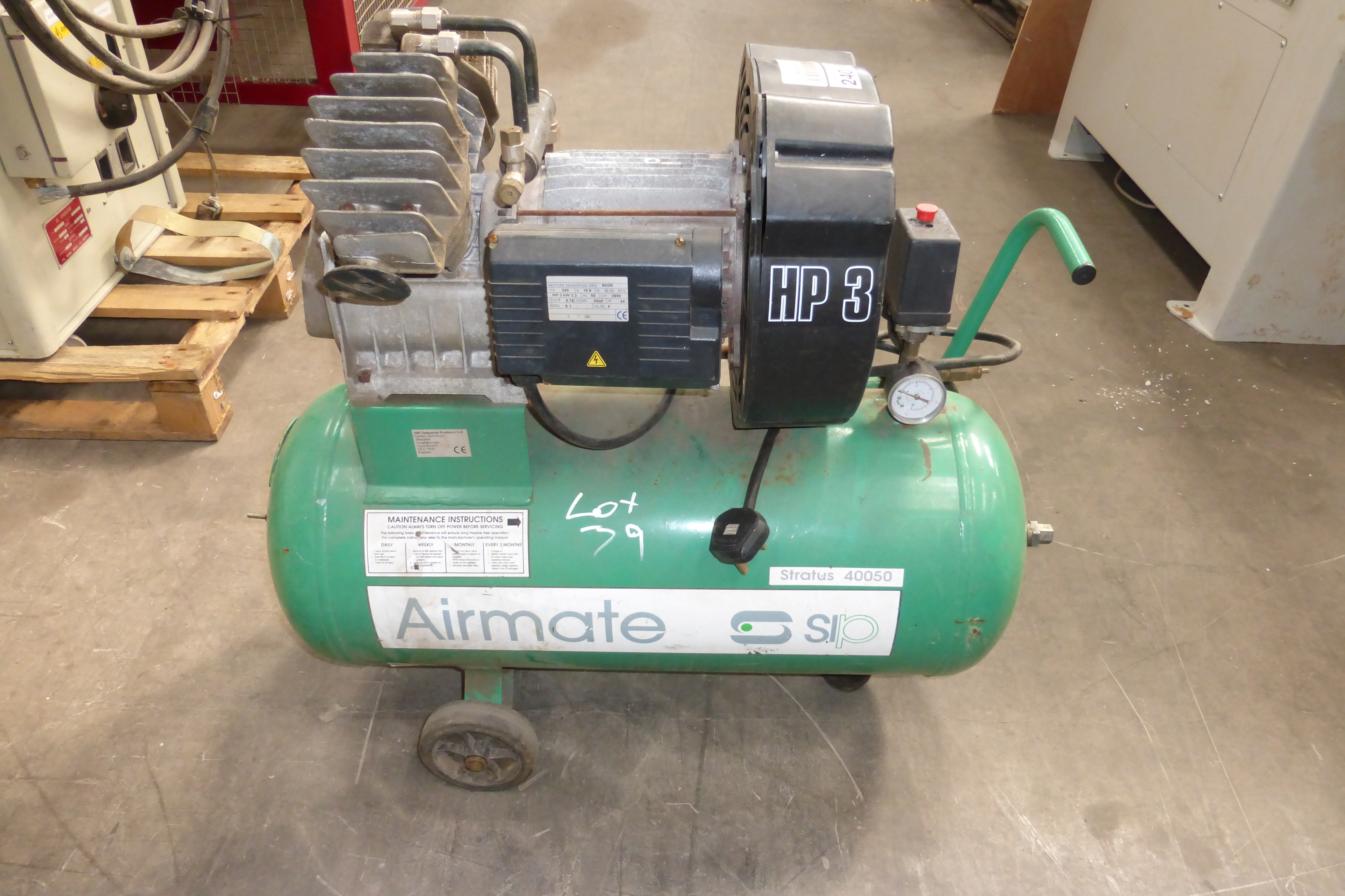 * SIP Airmate Stratus 50L Compressor 240V