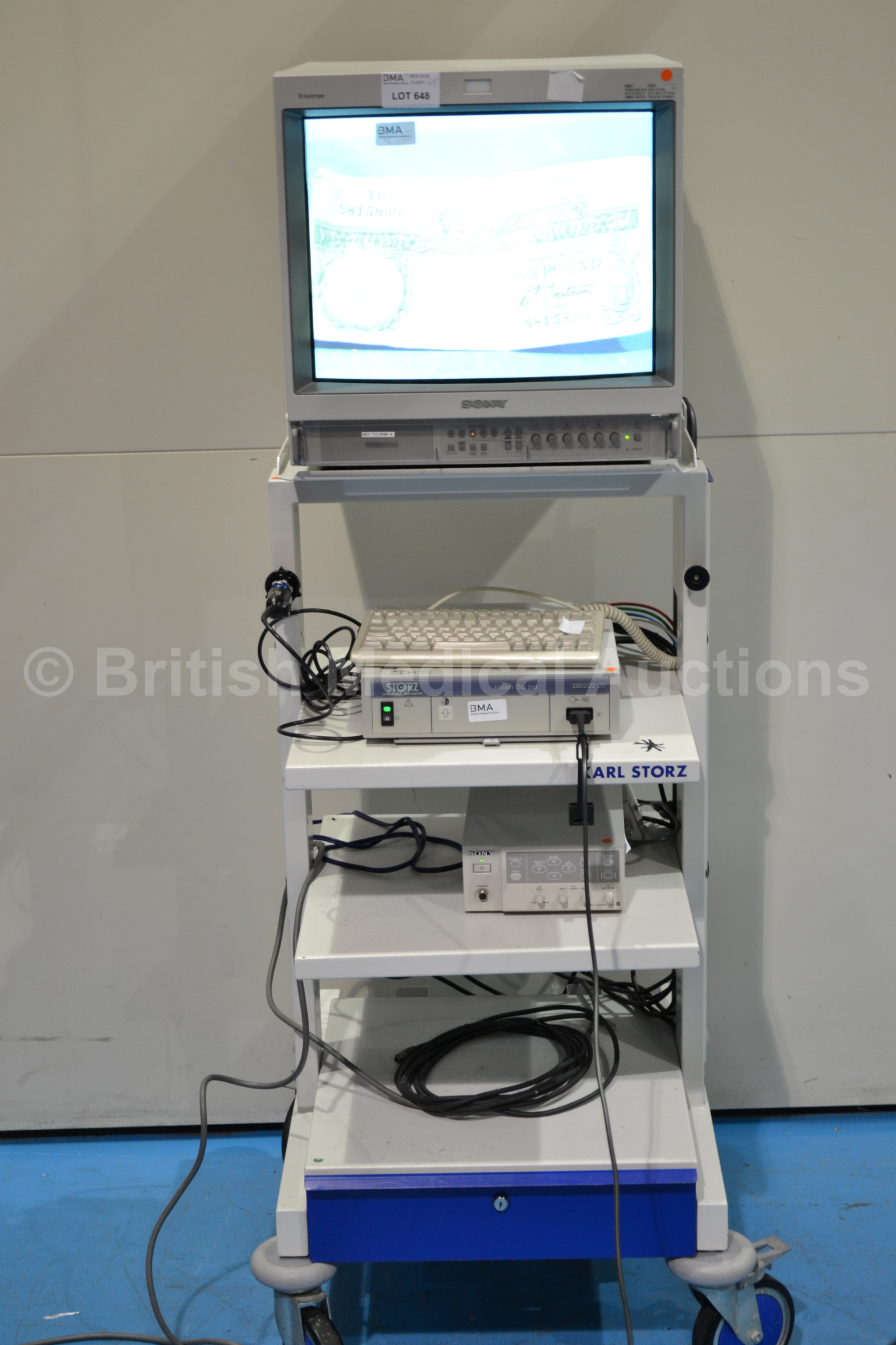 Karl Storz Endoscopy Stack Trolley with Storz tricam SL pal 202220 20 ...