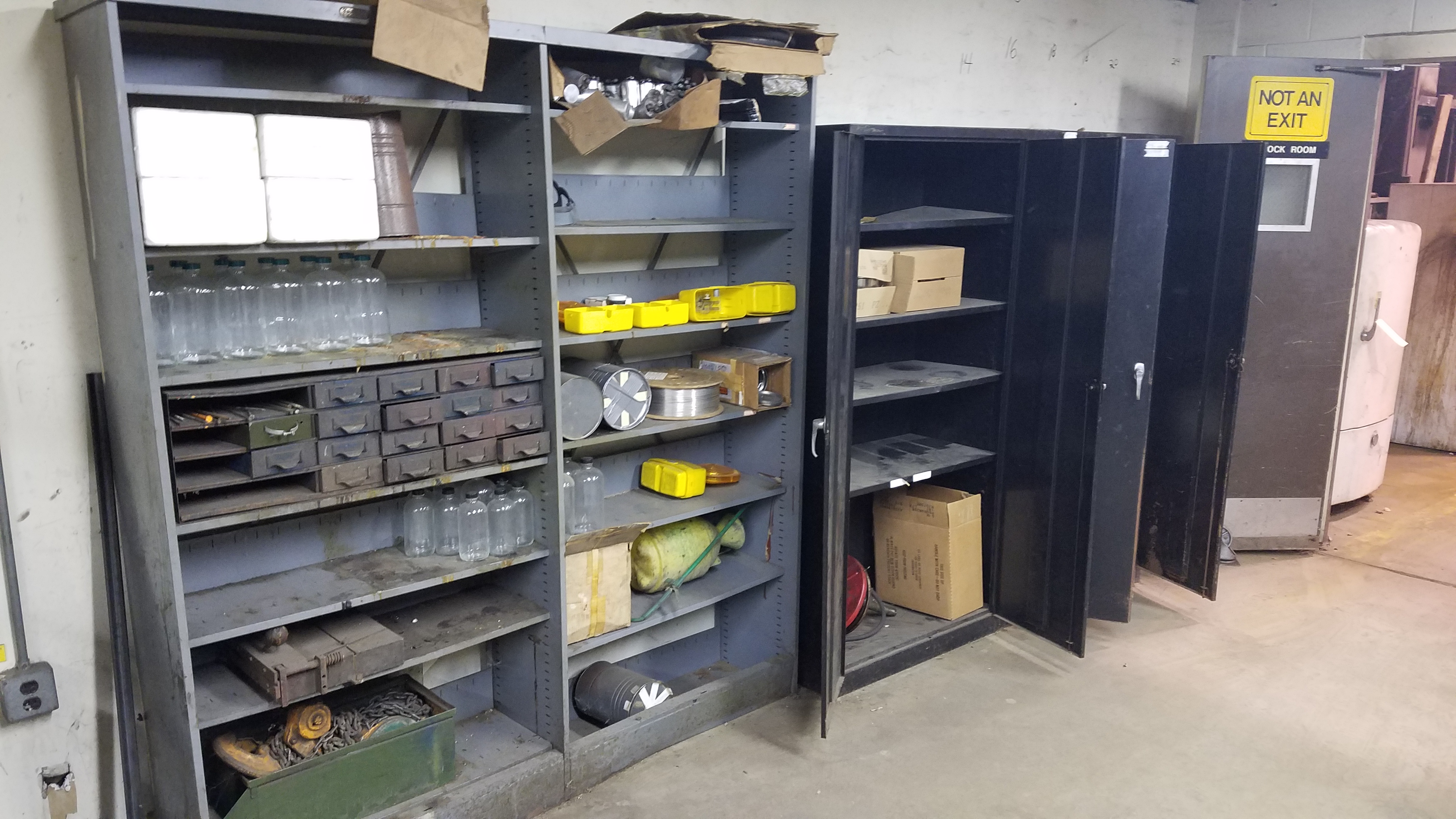 RAMAINING CONTENTS OF TOOL CRIB ALL MRO & CABINETS; SHELVING UNLESS ...