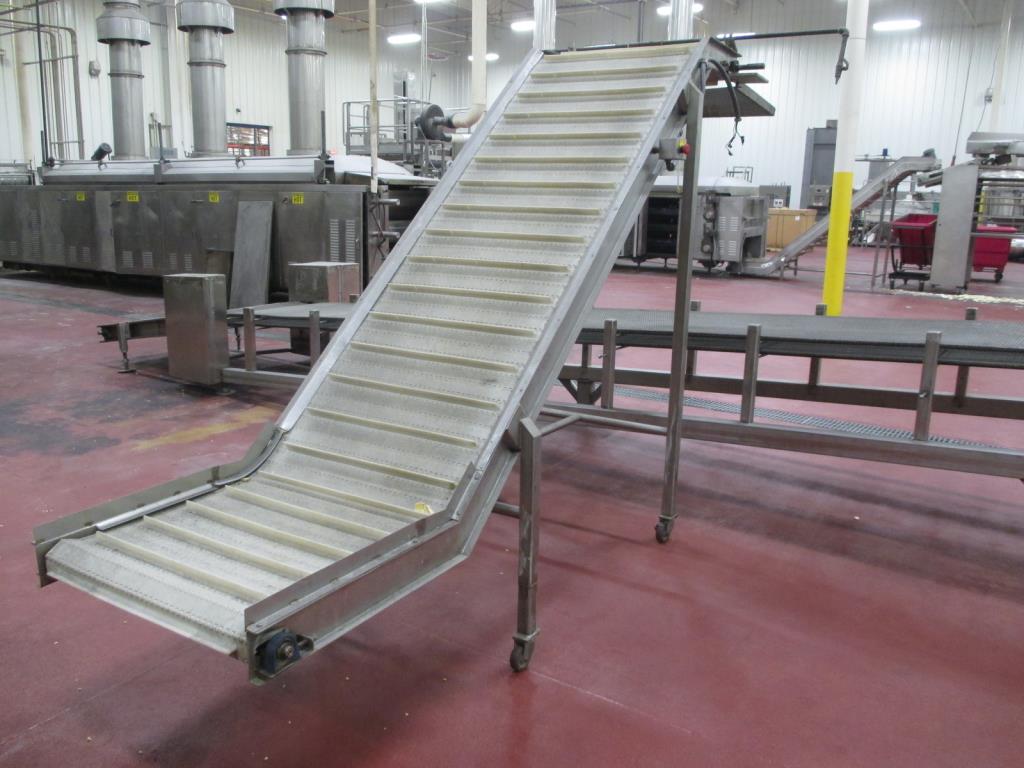 45 degree Angle Belt Conveyor, 45 in. Wide Belt, Approx. 89 in. Height ...