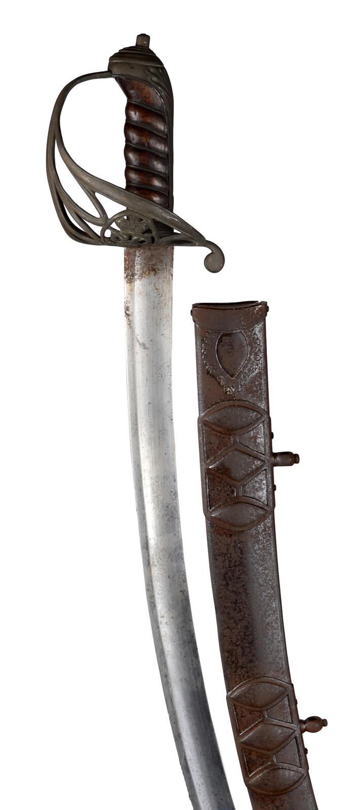 An unusual British army sword, curved blade 30.5in., by Runkel of ...