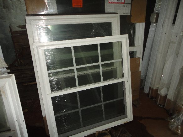 (7) VINYL REPLACEMENT WINDOWS, 47 3/4" X 53 1/2", 34 1/2" X 44", 34 3/4 ...