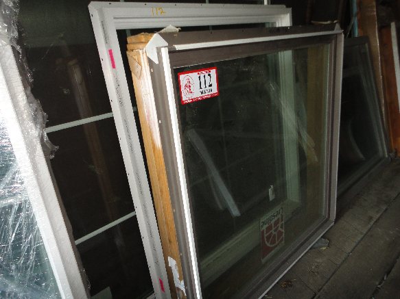 (2) VINYL REPLACEMENT WINDOWS, 48" X 48", 48 1/2" X 50 1/4"