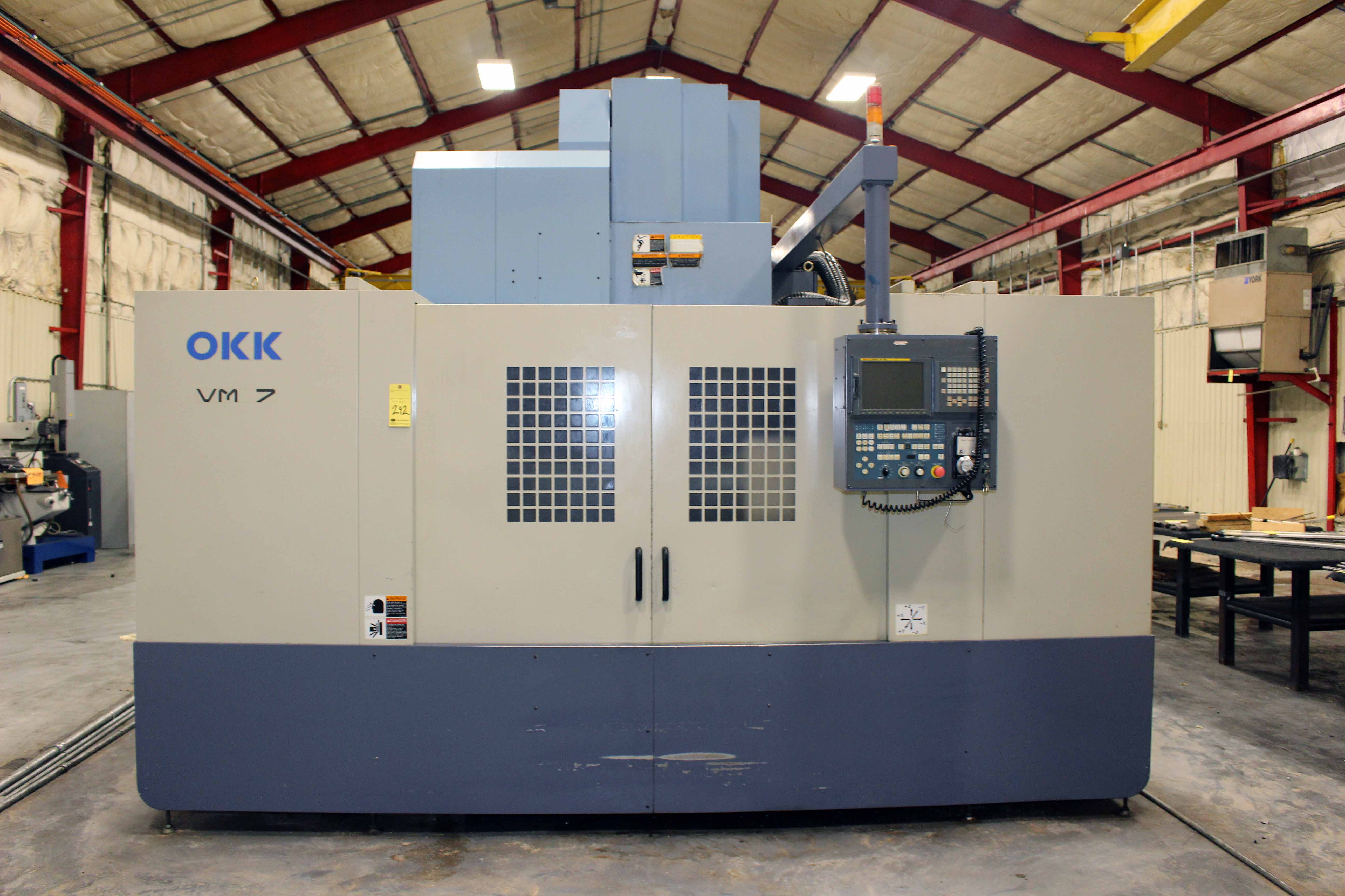 4-AXIS VERTICAL MACHINING CENTER, OKK MDL. VM7, Fanuc 16i-M CNC control ...