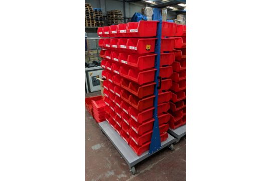 Mobile lin bin type dispensing trolley including 50 detachable bins ...