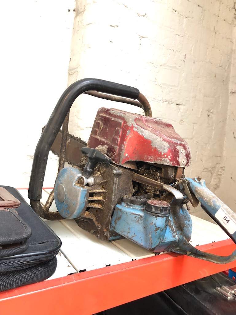 A danarm 1950s chainsaw