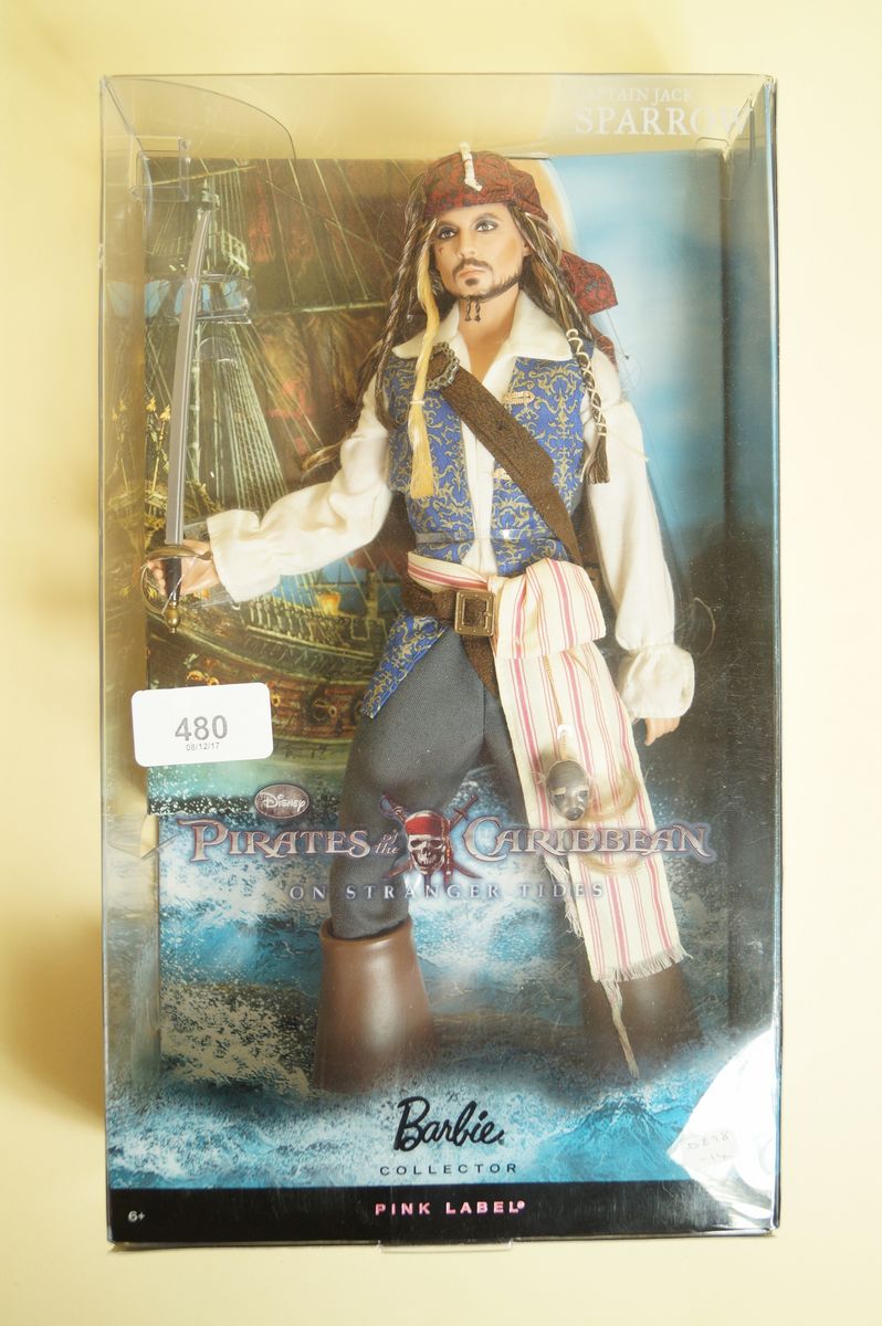 A Barbie Jack Sparrow doll from Pirates of the Caribbean