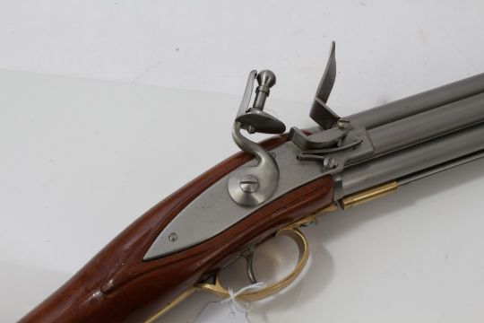 Replica Nock flintlock volley gun with seven barrels, working action ...