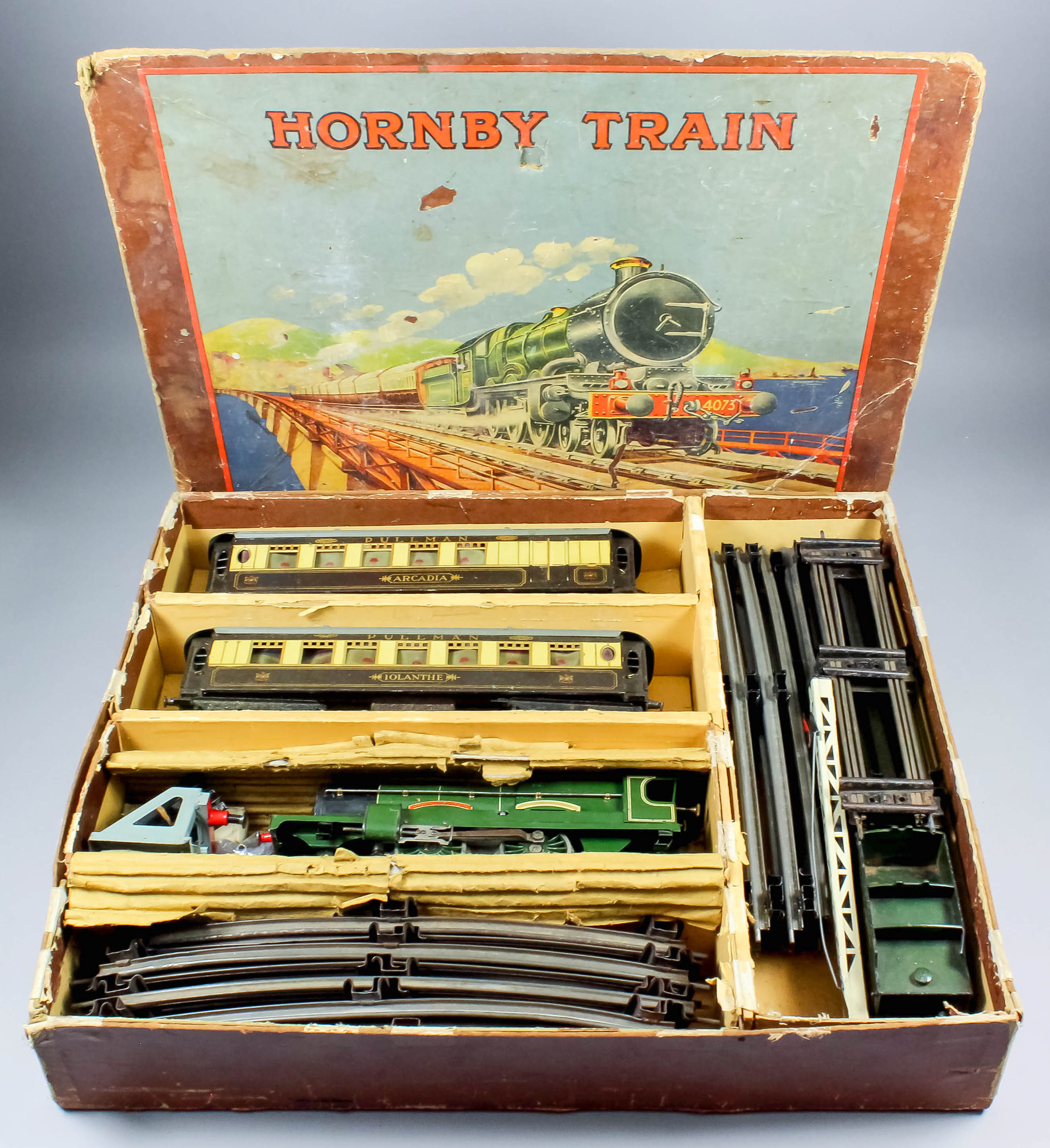 A Hornby 'O' gauge clockwork train set, including - locomotive "Lord ...