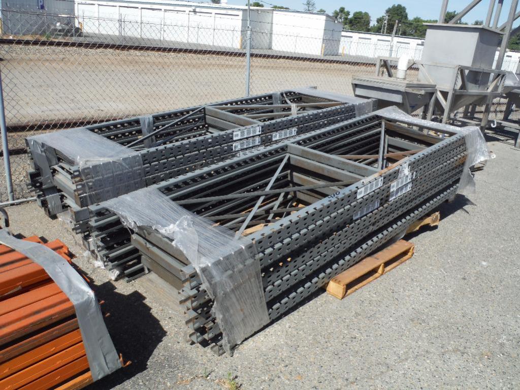 (12) skids pallet racking, 108 in. long x 42 in. wide x 12 ft. tall, 2 ...