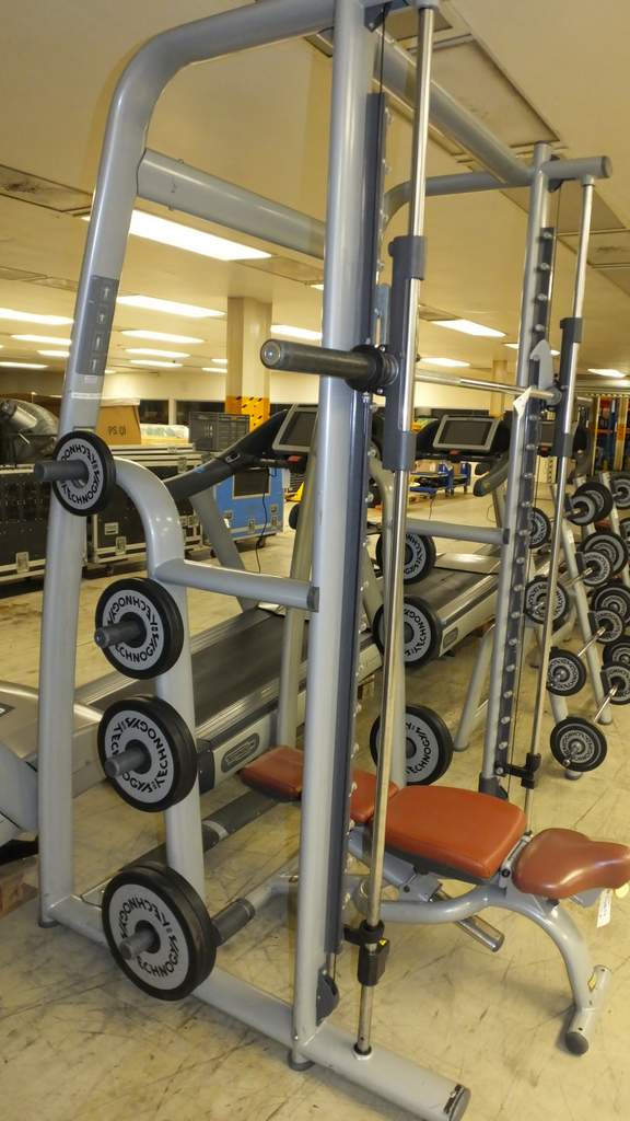 Technogym Multipower Smith Machine With Adjustable Bench & 4x 2.5kg, 4x ...