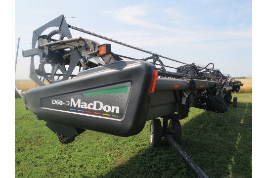 2009 MACDON D60-D STRAIGHT CUT DRAPER HEADER; 45 Ft, Hydraulic Fore/Aft ...