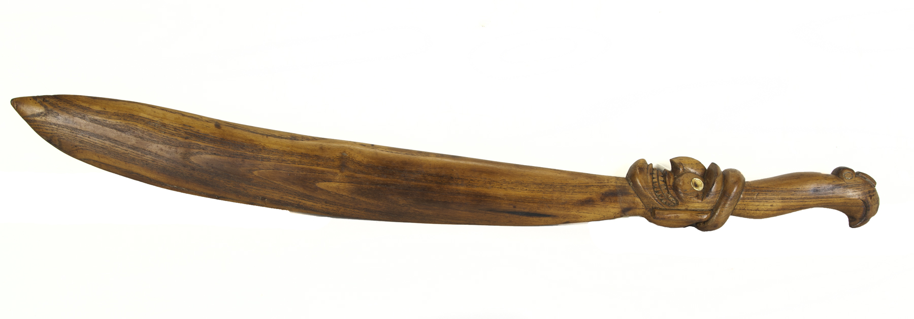 A wood Rapa Nui sword presented to Pelé during his visit to Easter ...