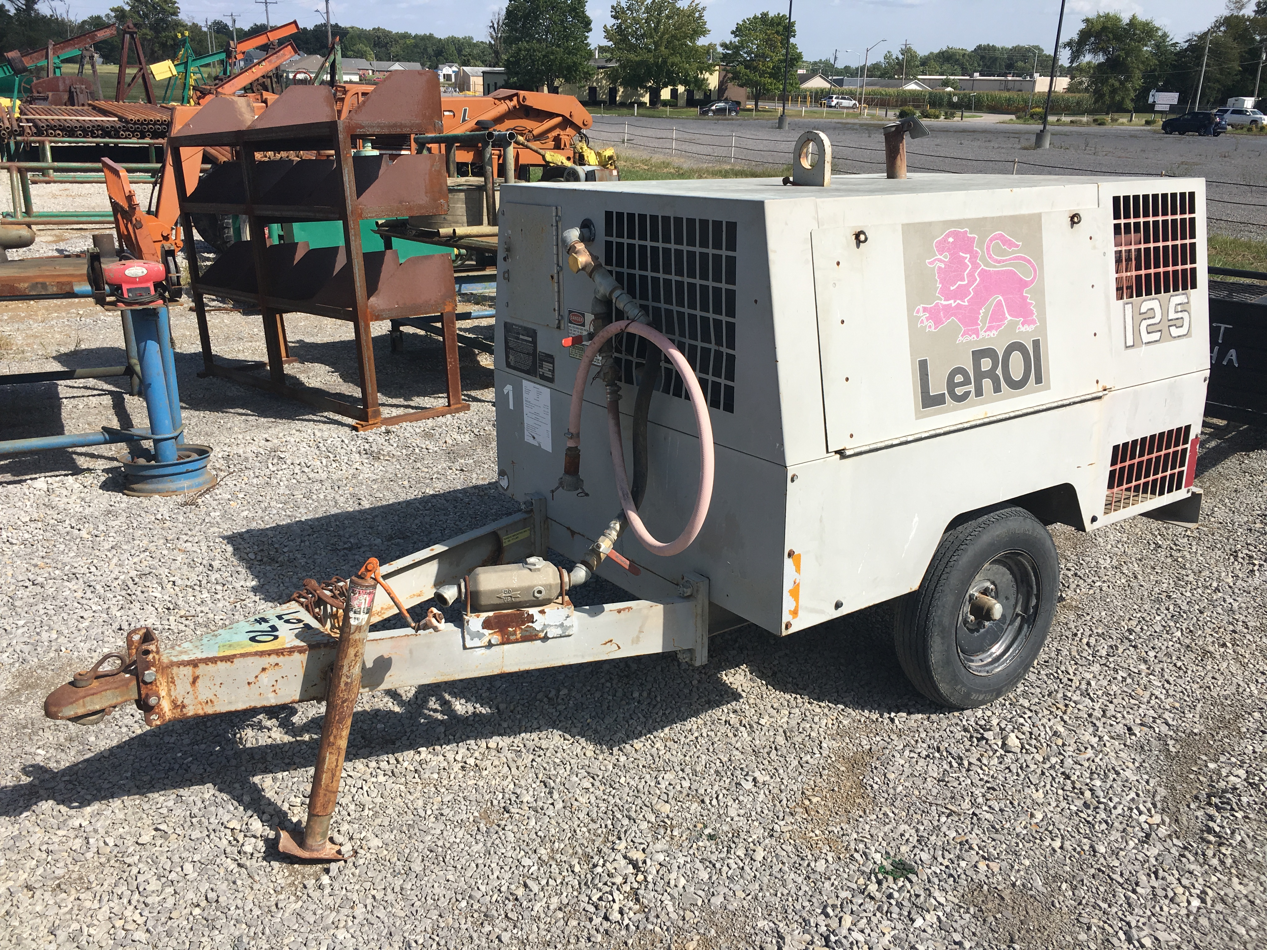 LeRoi Model 0125DJ-F Portable Air Compressor, JD Diesel, 125 CFM ...