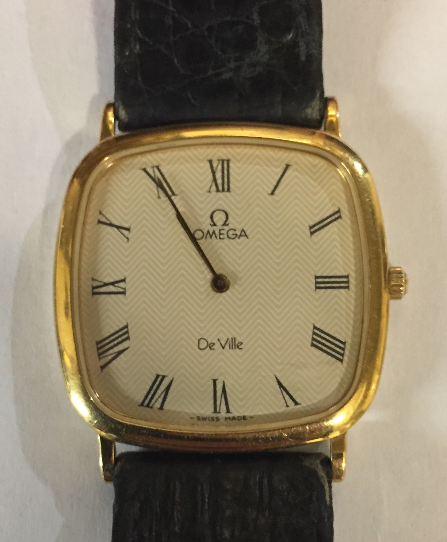 OMEGA, DEVILLE, A VINTAGE GOLD PLATED GENT'S SLIMLINE WRISTWATCH The ...