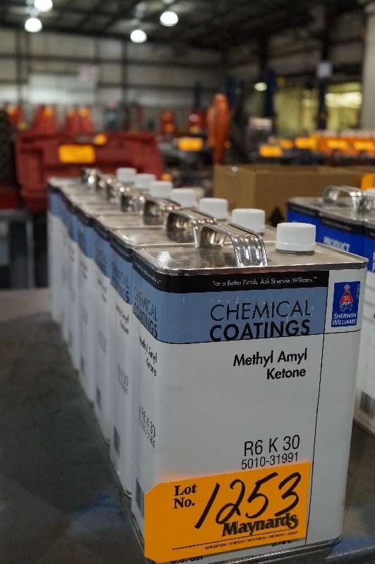 SHERWIN WILLIAMS R6 K 30 LOT: (7) METHYL AMYL KETONE, 1-GALLON CANS (GLA)