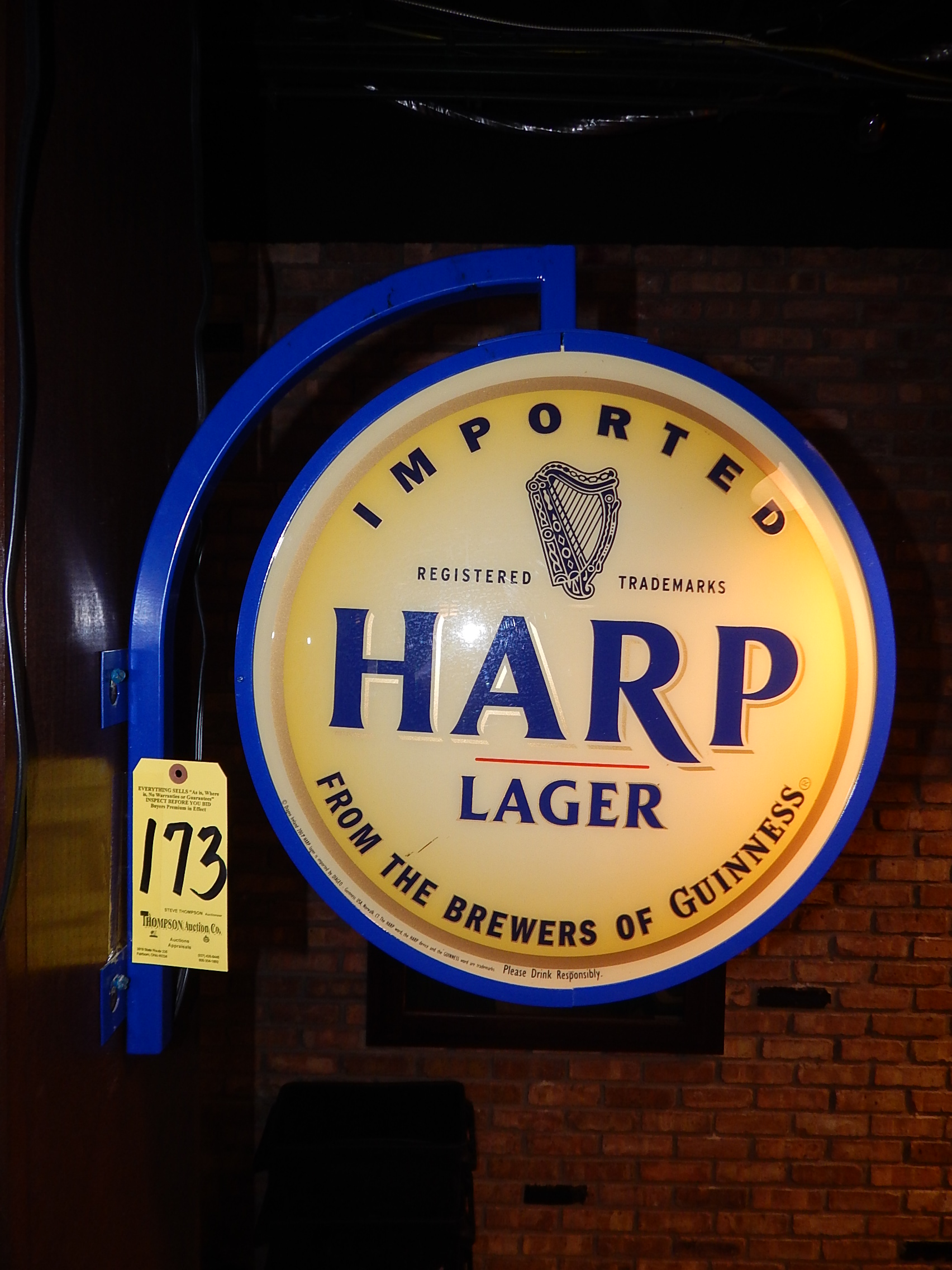 Harp Lager Lighted 2-Sided Sign