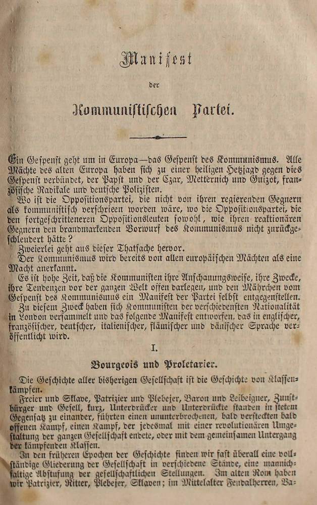 (Marx,K.; F.Engels). Manifest der Kommunistischen Partei ...