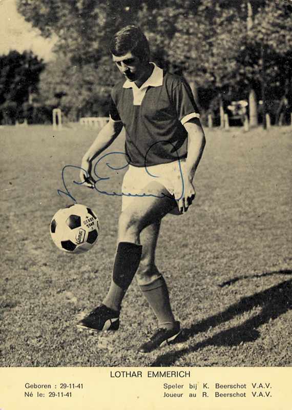 Autograph Football Germany. Lothar Emmerich - Emmerich, Lothar - (1941 ...