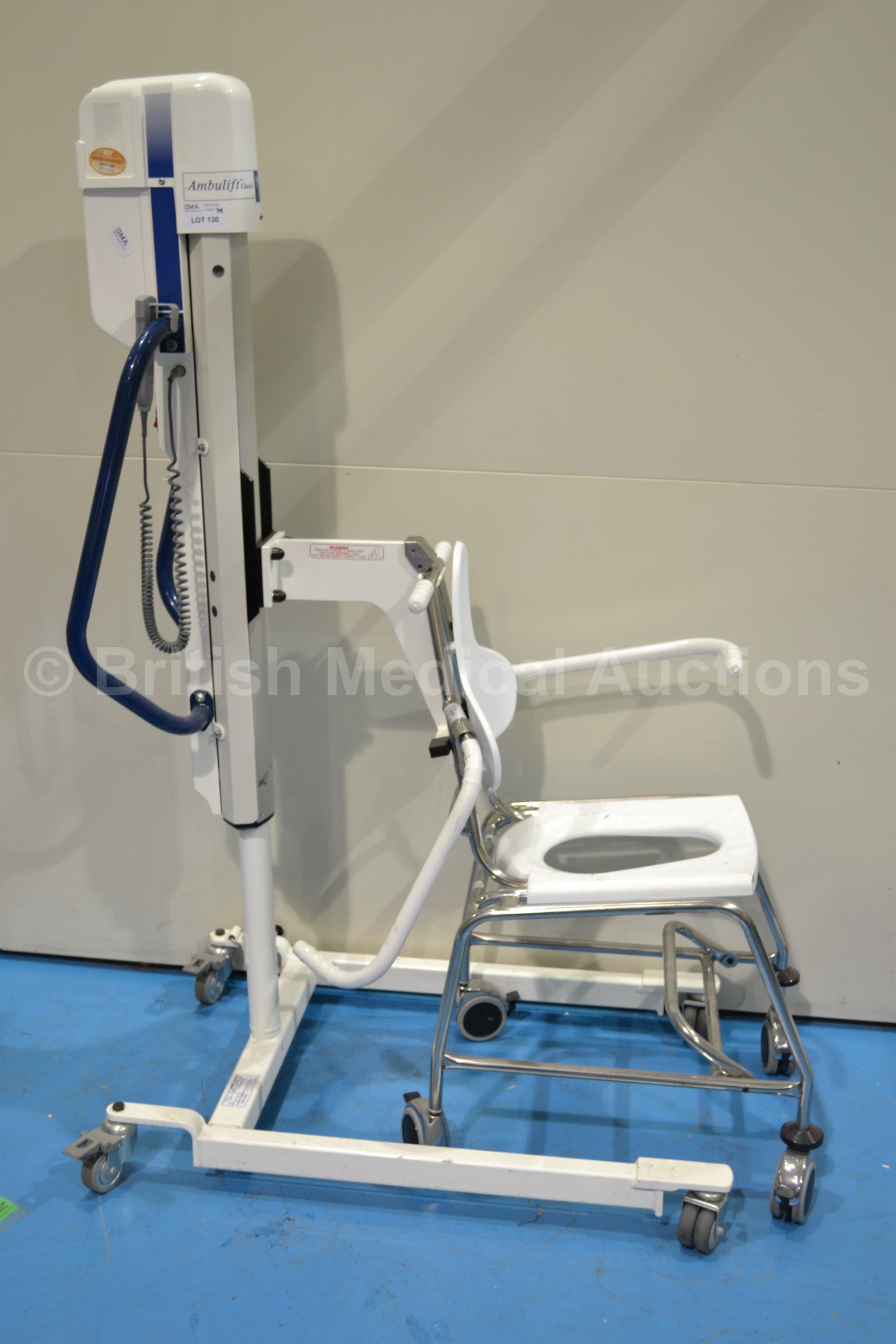 Arjo Ambulift Classic Electric Patient Hoist with Controller and Comode