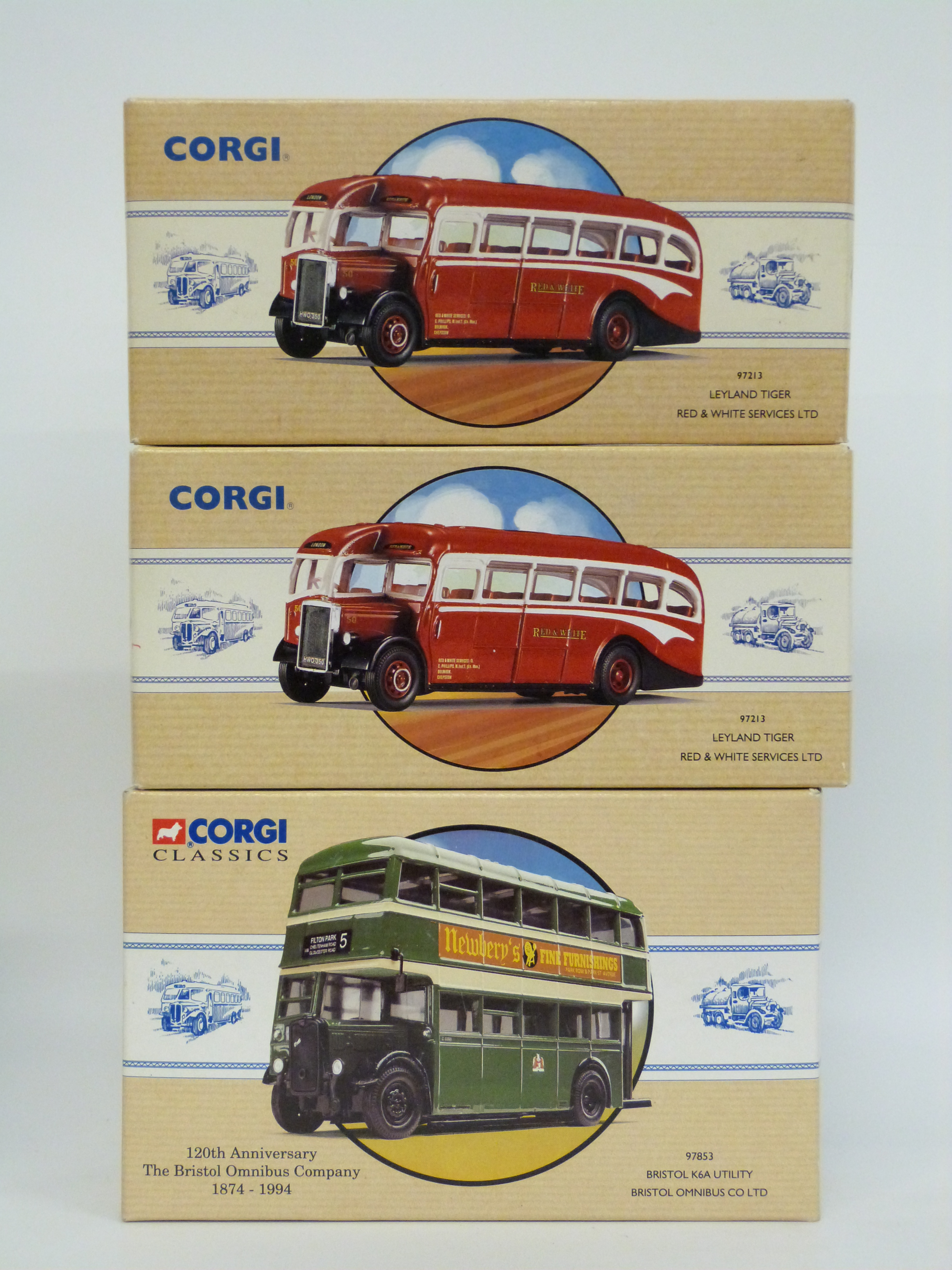 Five Corgi Classics Public Transport diecast model buses and coaches ...