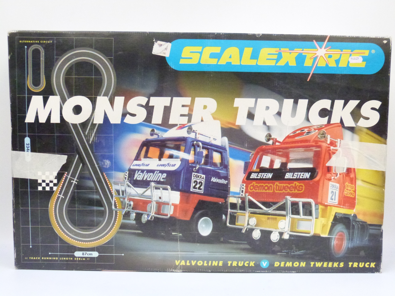 Two Scalextric model racing sets, Monster Trucks C1024 and Micro ...