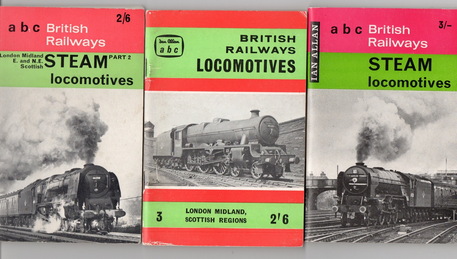 Ian Allan a b c spotters books BR Locomotives, BR Steam Locos, LM, E ...