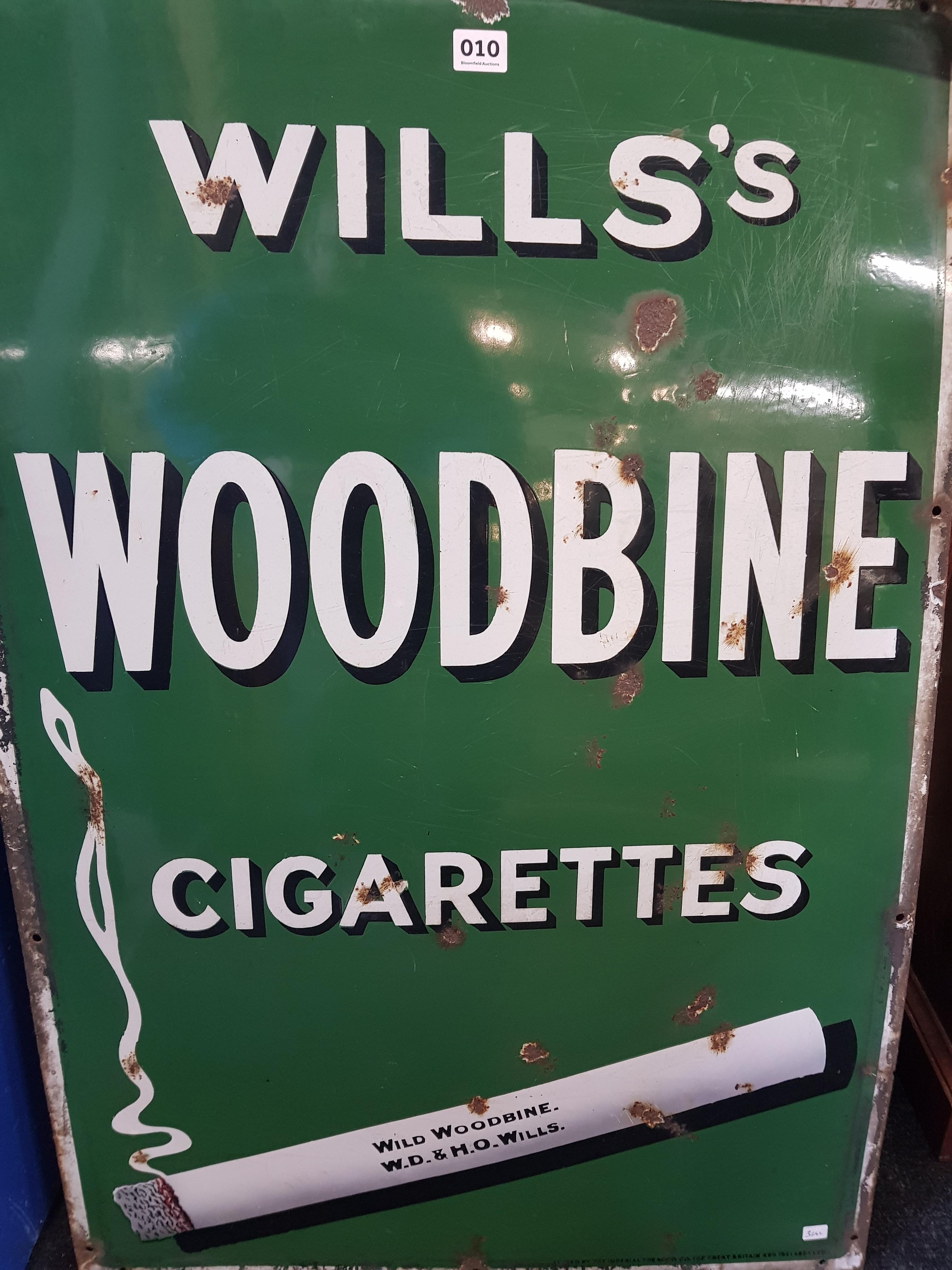 VINTAGE WILLS CIGARETTE SIGN - 36'x24'