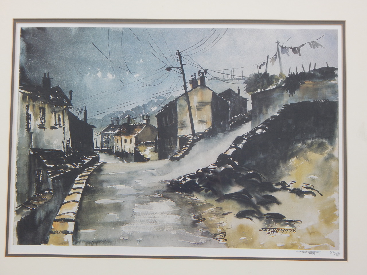 Ashley Jackson (b.1940). Village scene, artist signed limited edition ...