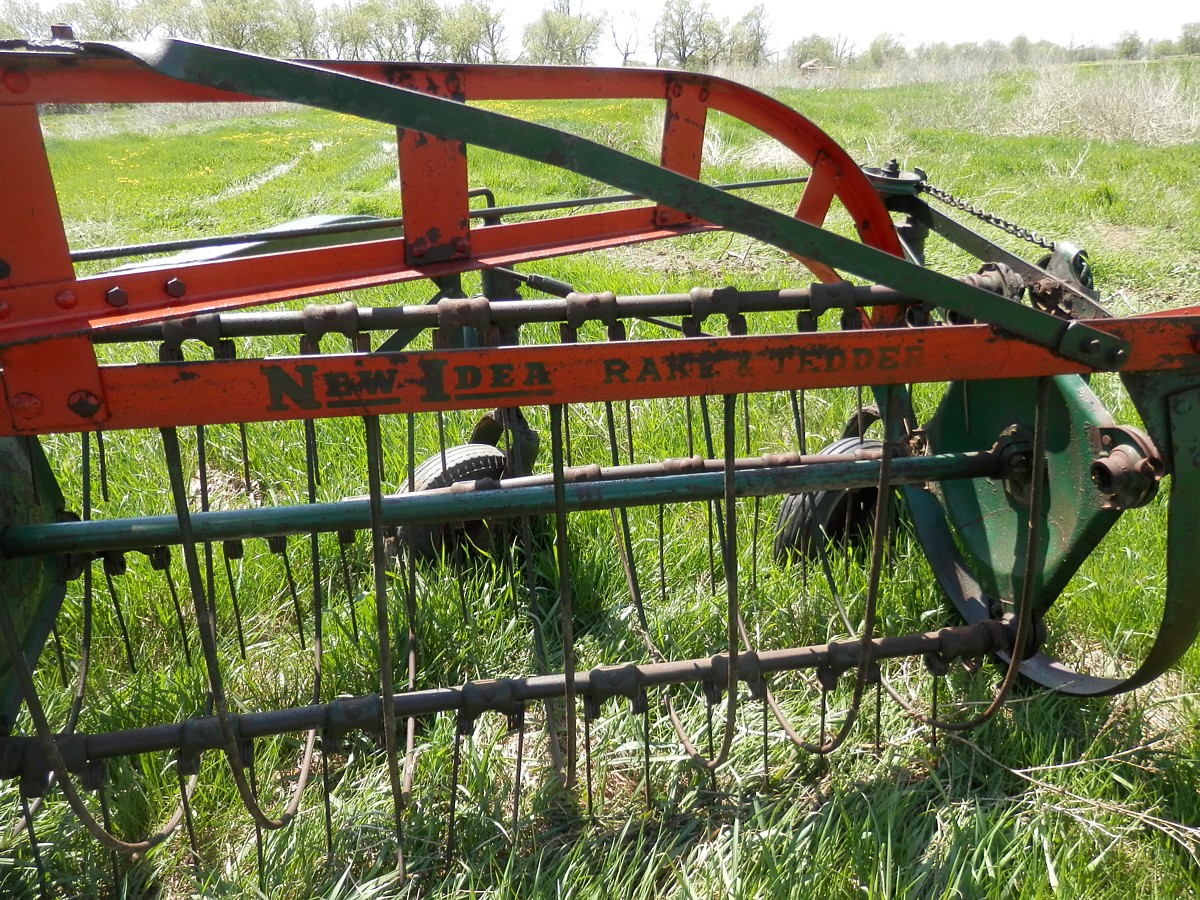 New Idea Rake Tedder, ready for 4th of July hay makin'. Complete and in ...