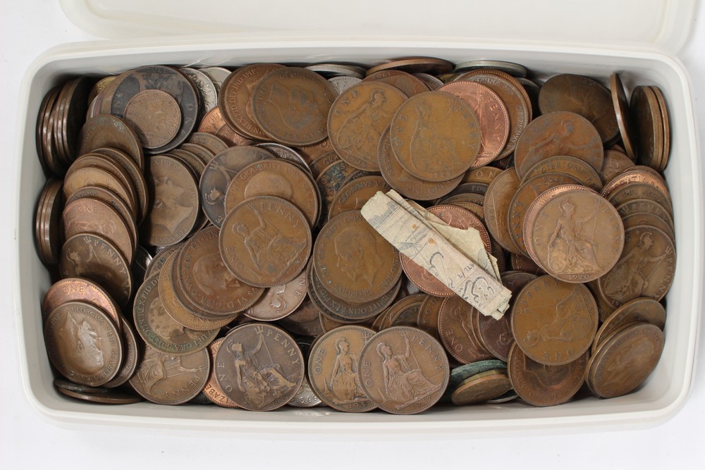 A container of coins