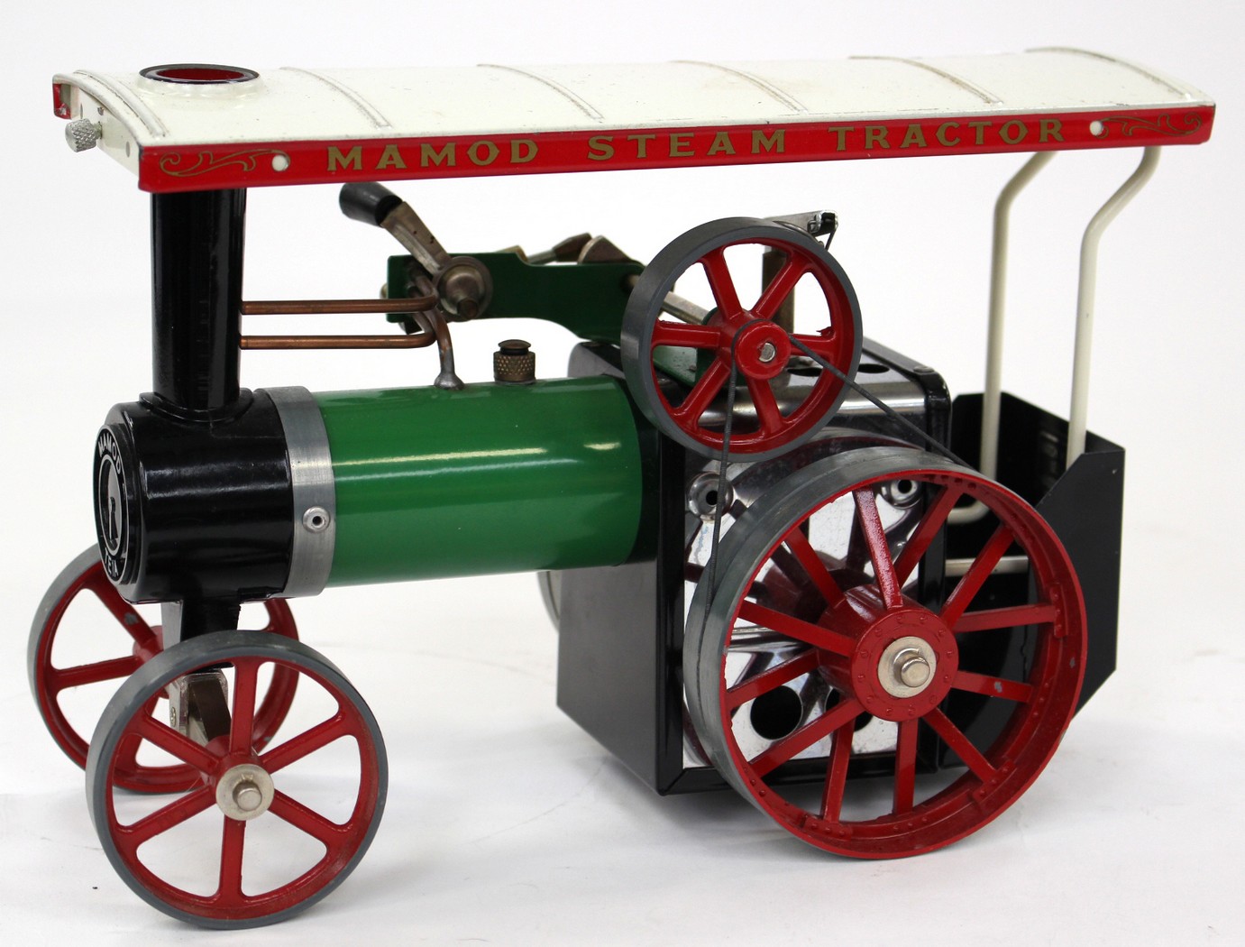 Mamod: A Mamod Steam Traction Engine 'TE1A', green with red wheels ...
