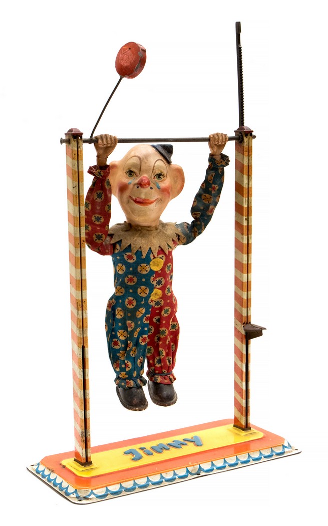 Arnold: An Arnold tinplate, Jimmy The Acrobat clown, 1950's mechanical ...
