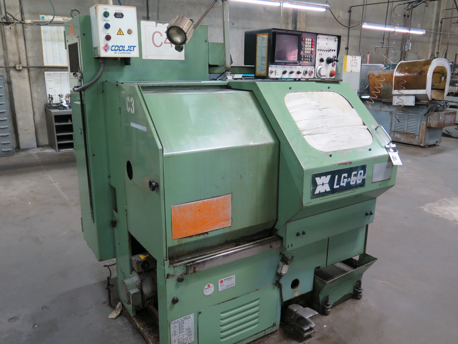 Wasino LG-60 CNC Cross Slide Lathe s/n 358 w/ Fanuc System 3T Controls ...