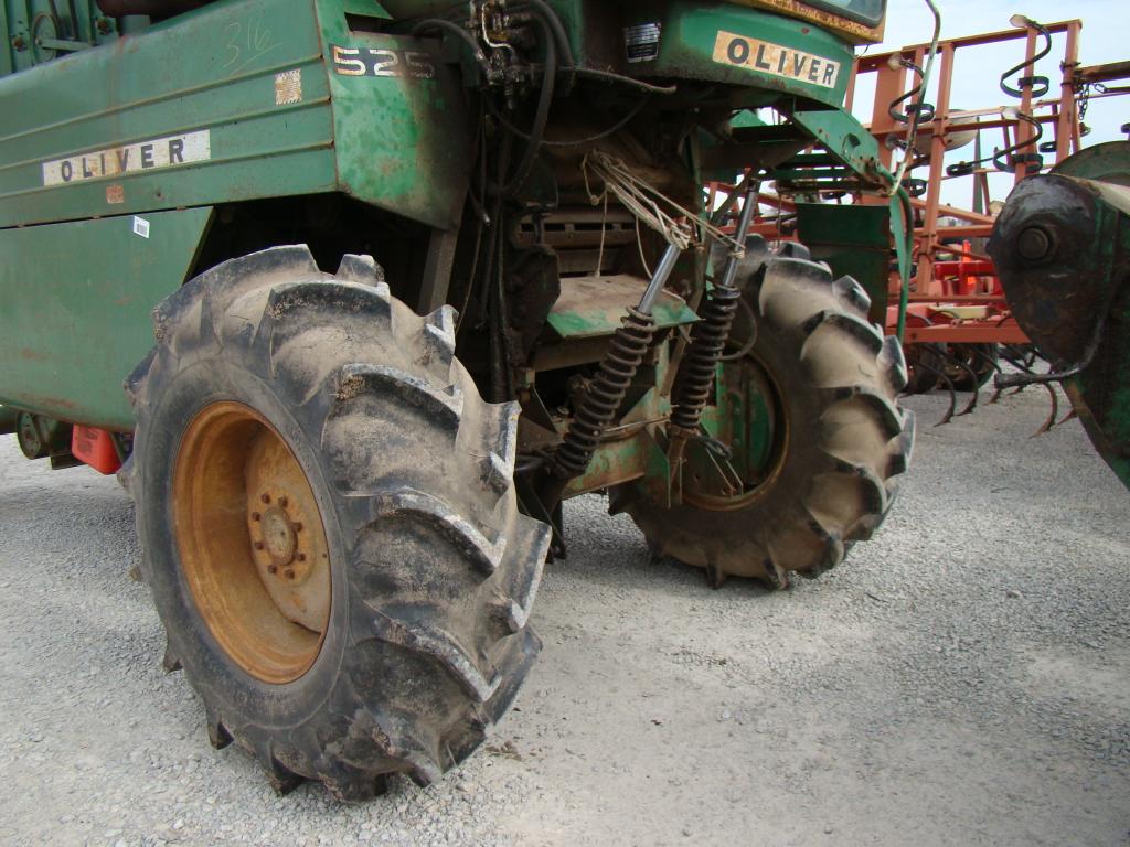 Oliver 525 combine with attachments