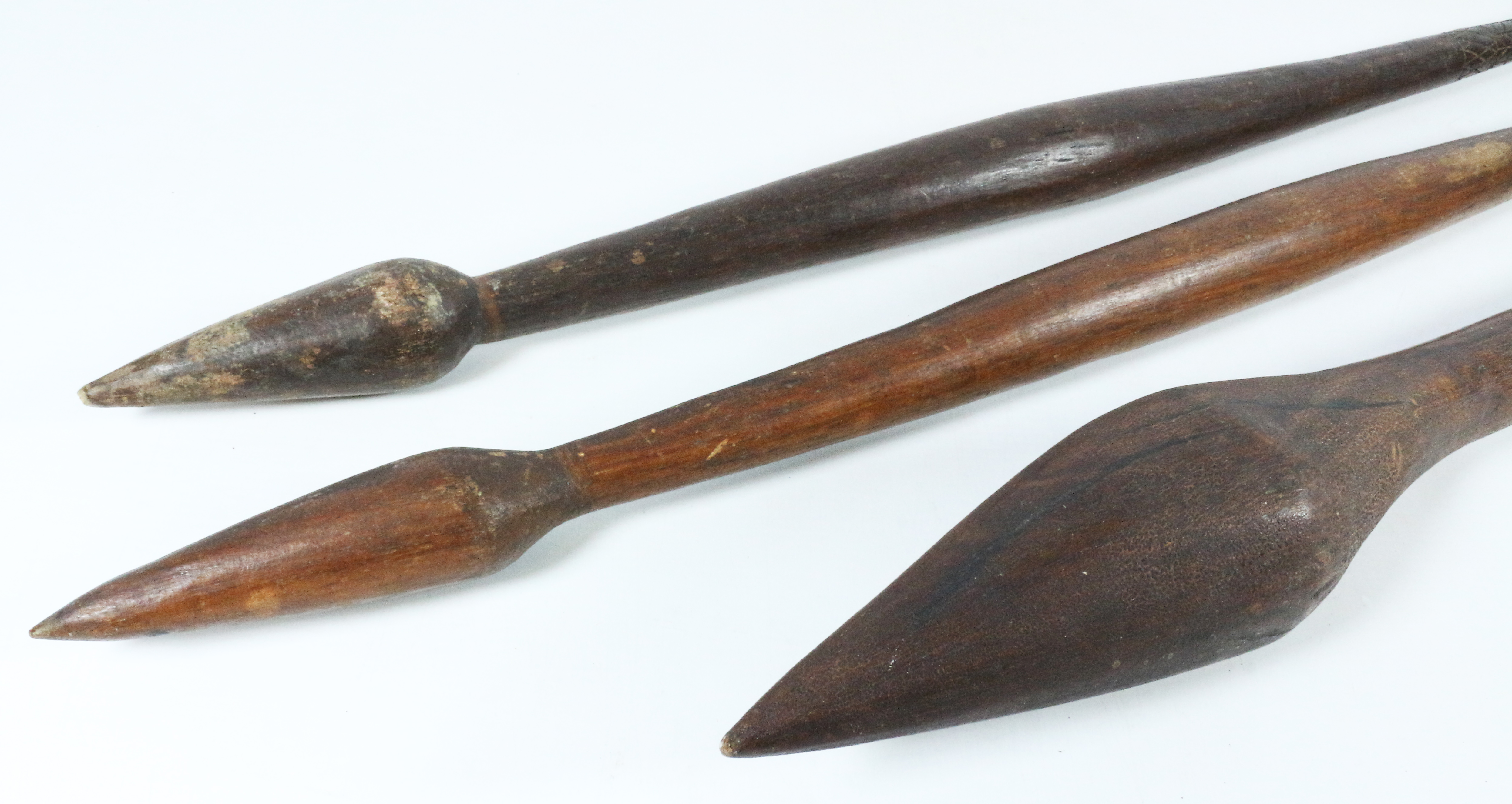 Two 19th century Australian Aboriginal Throwing Clubs & a similar club ...