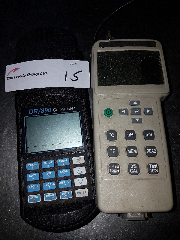 Lot of (2) Calorie Meters, 1x DR/890 Caloriemeter & 1x PH Meter