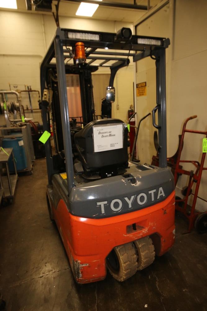 Toyota 2,500 lb. Electric Sit-Down Forklift, M/N 8FBE15U, S/N 12300 ...